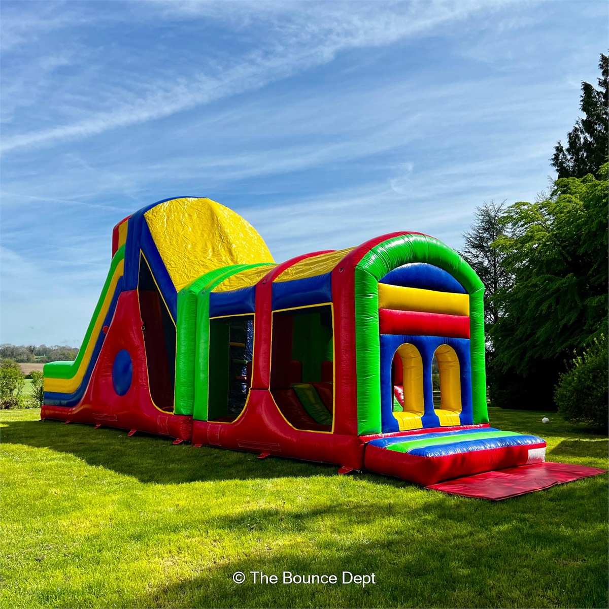 Rainbow Combo Bouncy Castle | Bounce & Slide Hire